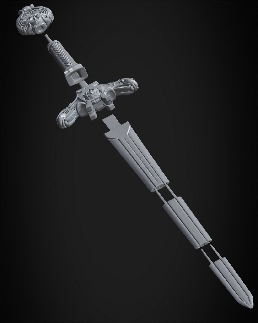 King Arthur Excalibur Sword for Cosplay 3D model 3D printable | CGTrader