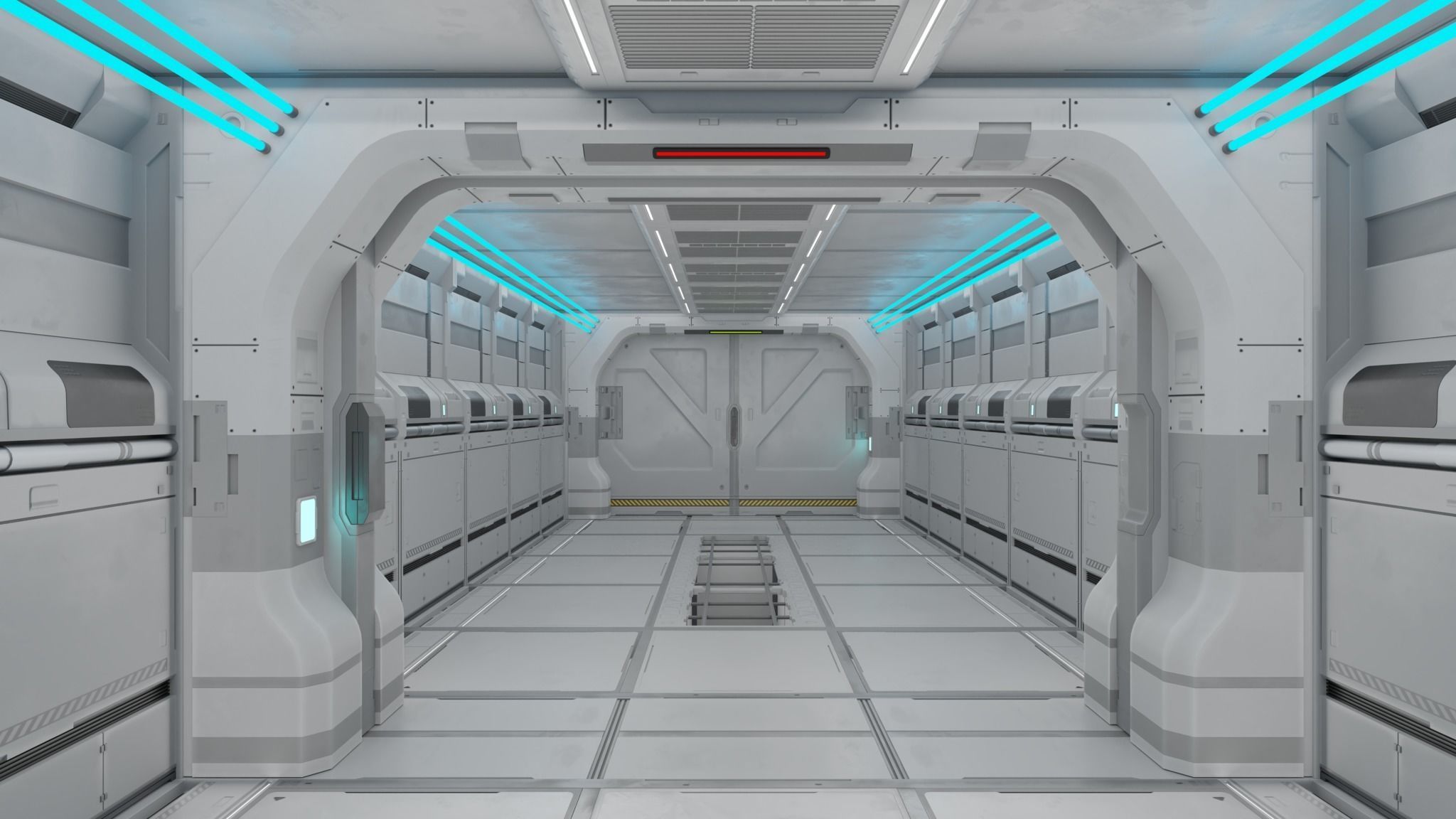Sci-Fi Corridor 3D model | CGTrader