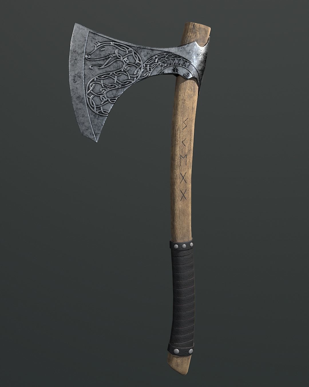 3D model Viking Skeggox Snake Axe VR / AR / low-poly | CGTrader
