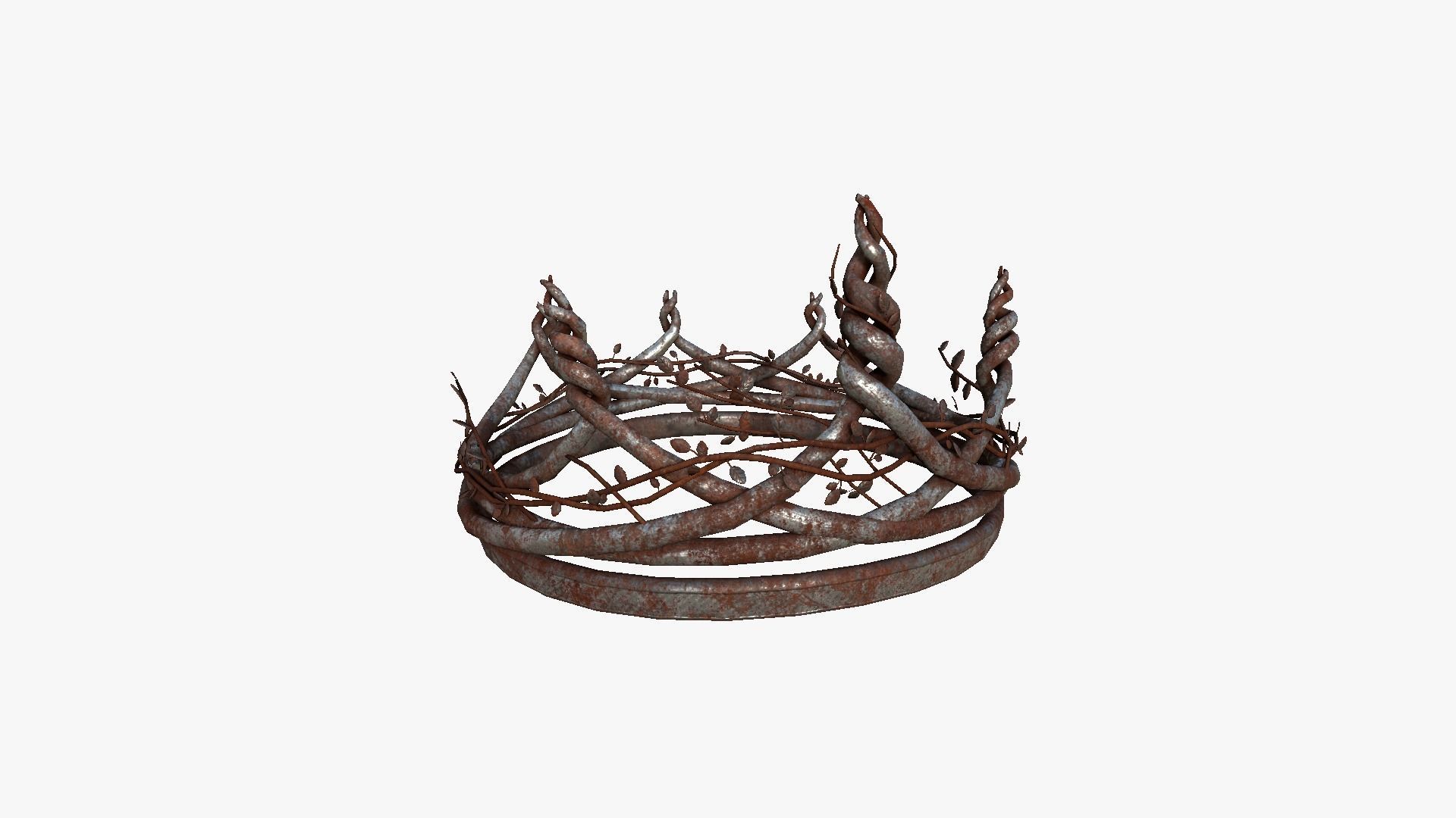 3D model Nature Crown A05 Rust - Fantasy Character Design VR / AR / low ...