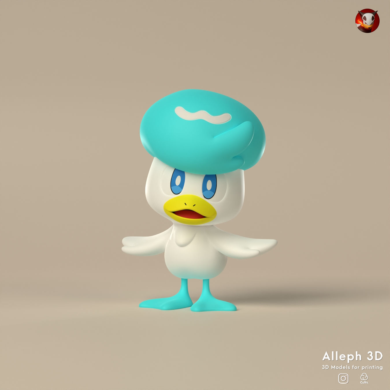 Pokemon quaxly evolution pack 3D model 3D printable | CGTrader