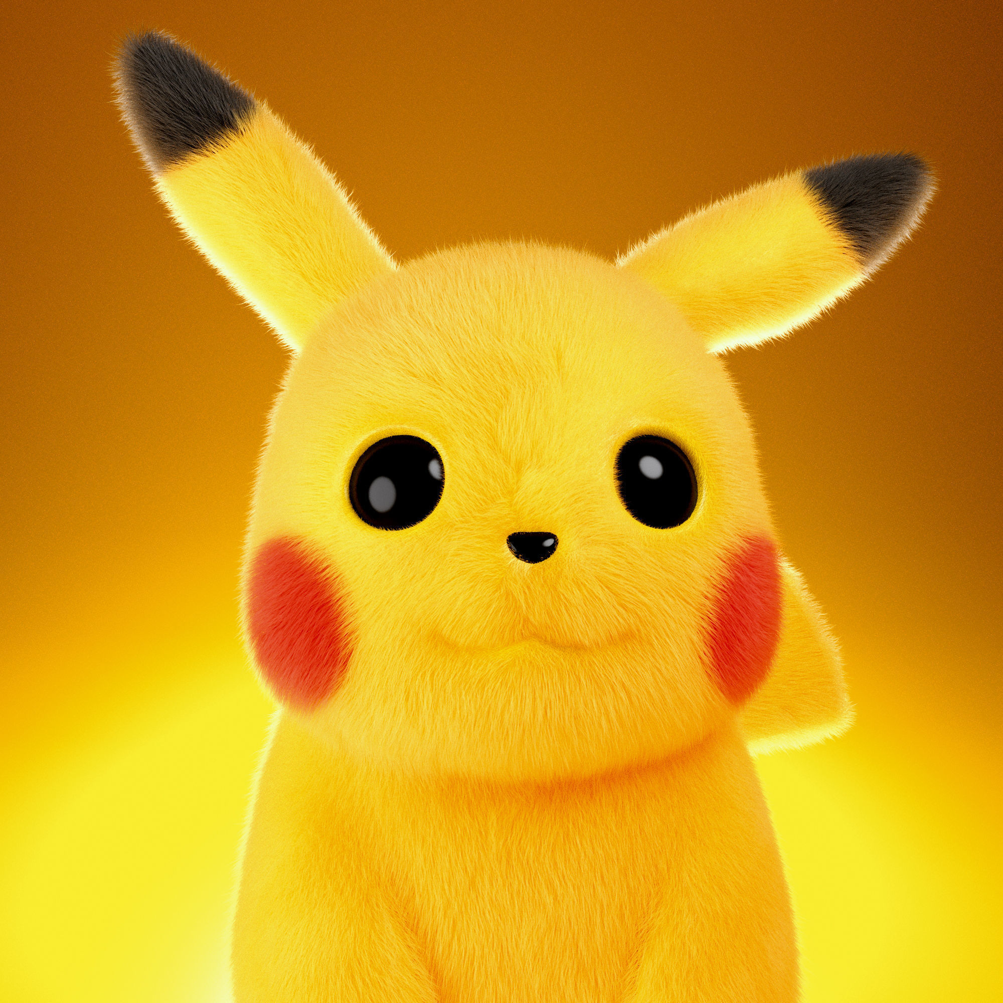Pokemon Pikachu with Ornatrix Realistic fur free 3D model | CGTrader