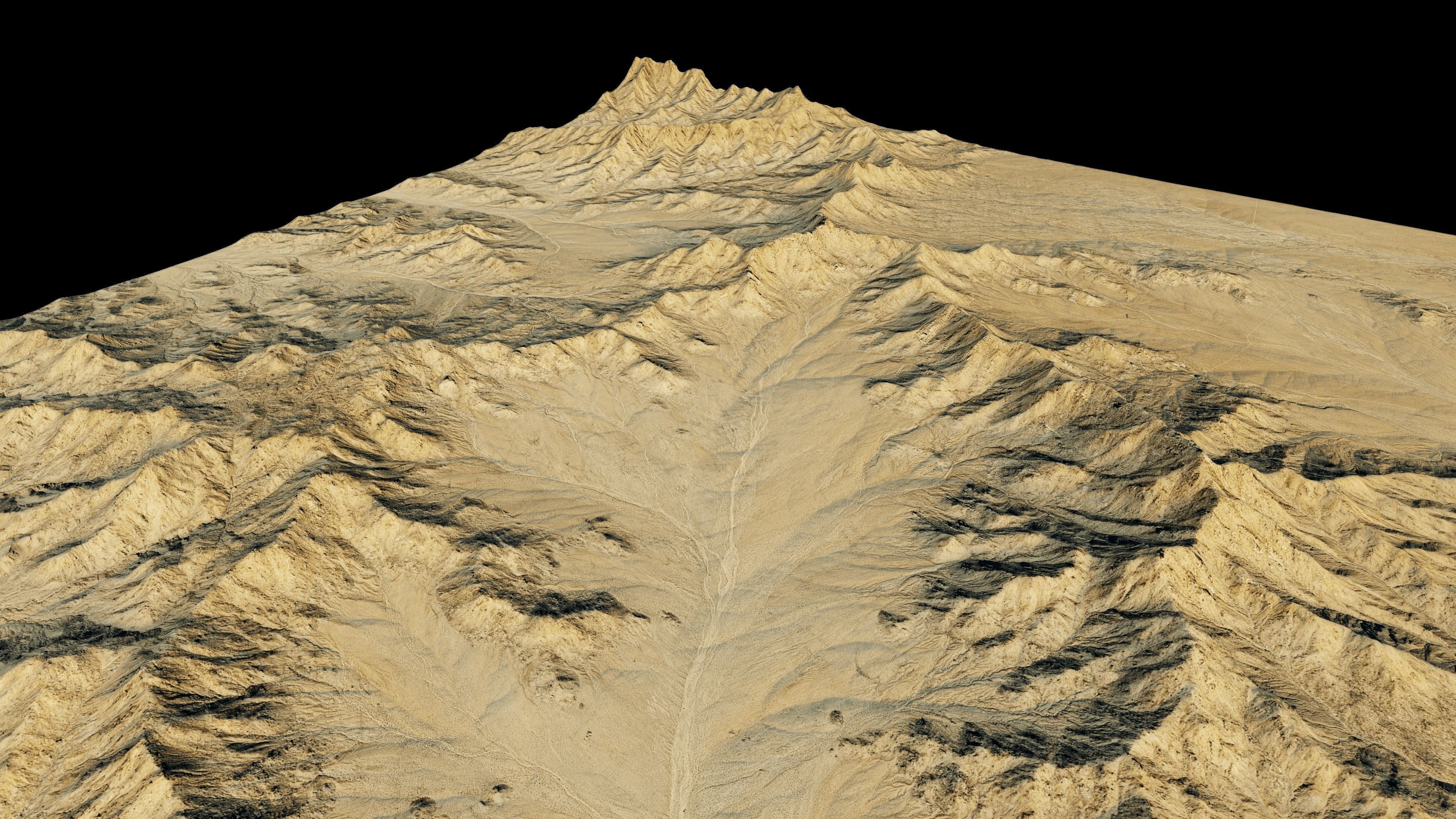 3D model Desert with mountainous terrain VR / AR / low-poly | CGTrader
