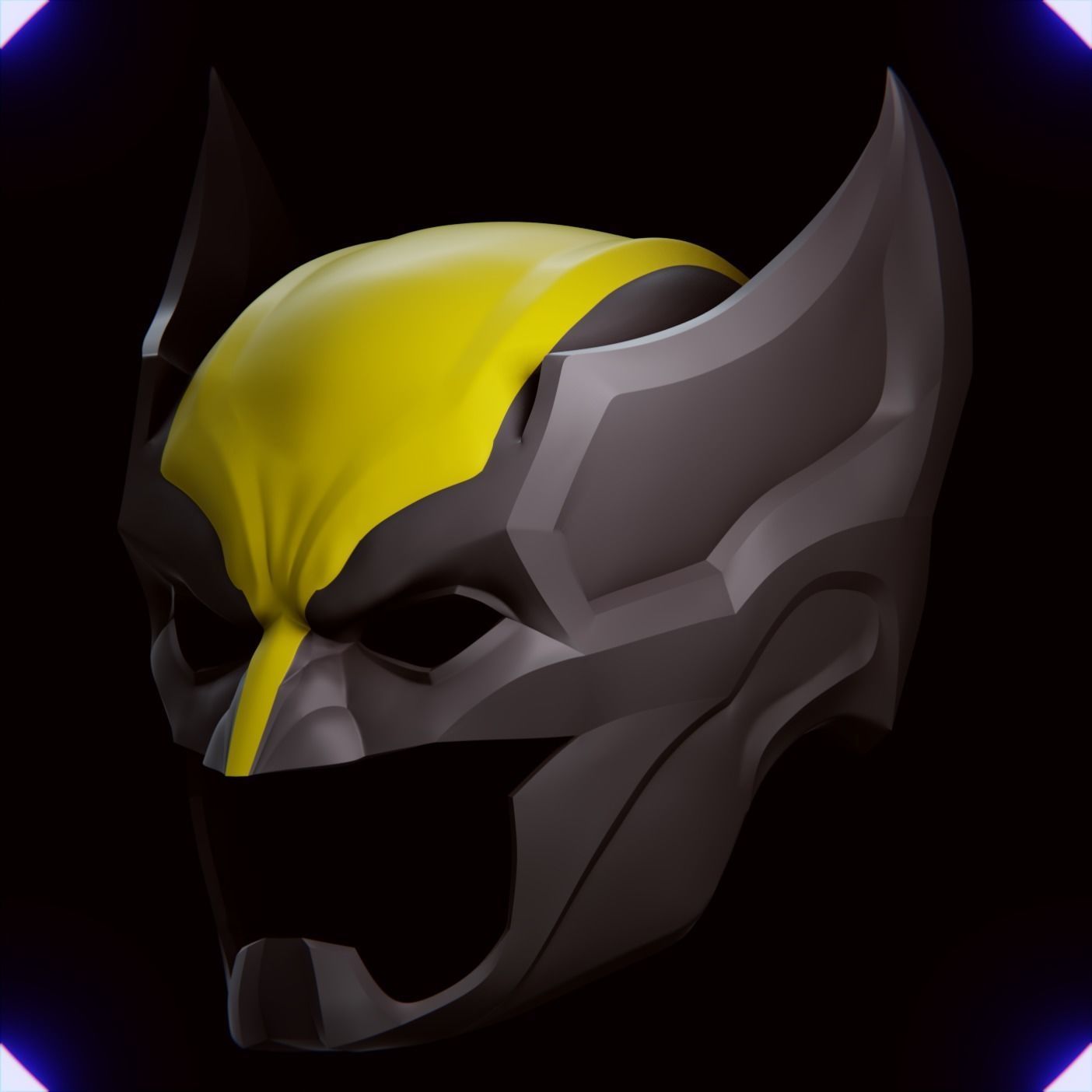 WOLVERINE CUSTOM COWL HELMET 2 3D model 3D printable | CGTrader