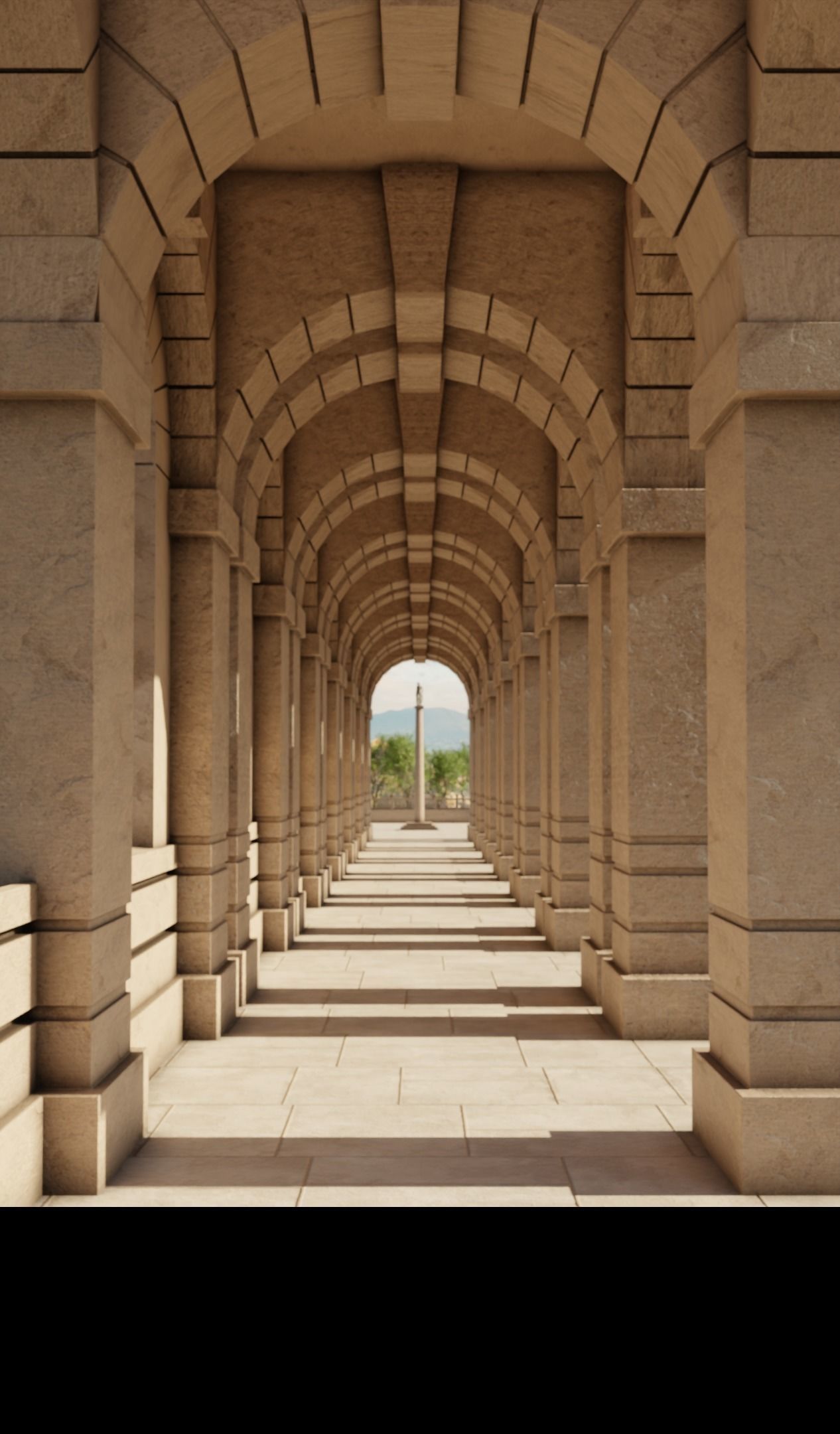 Classical Corridor free 3D model | CGTrader