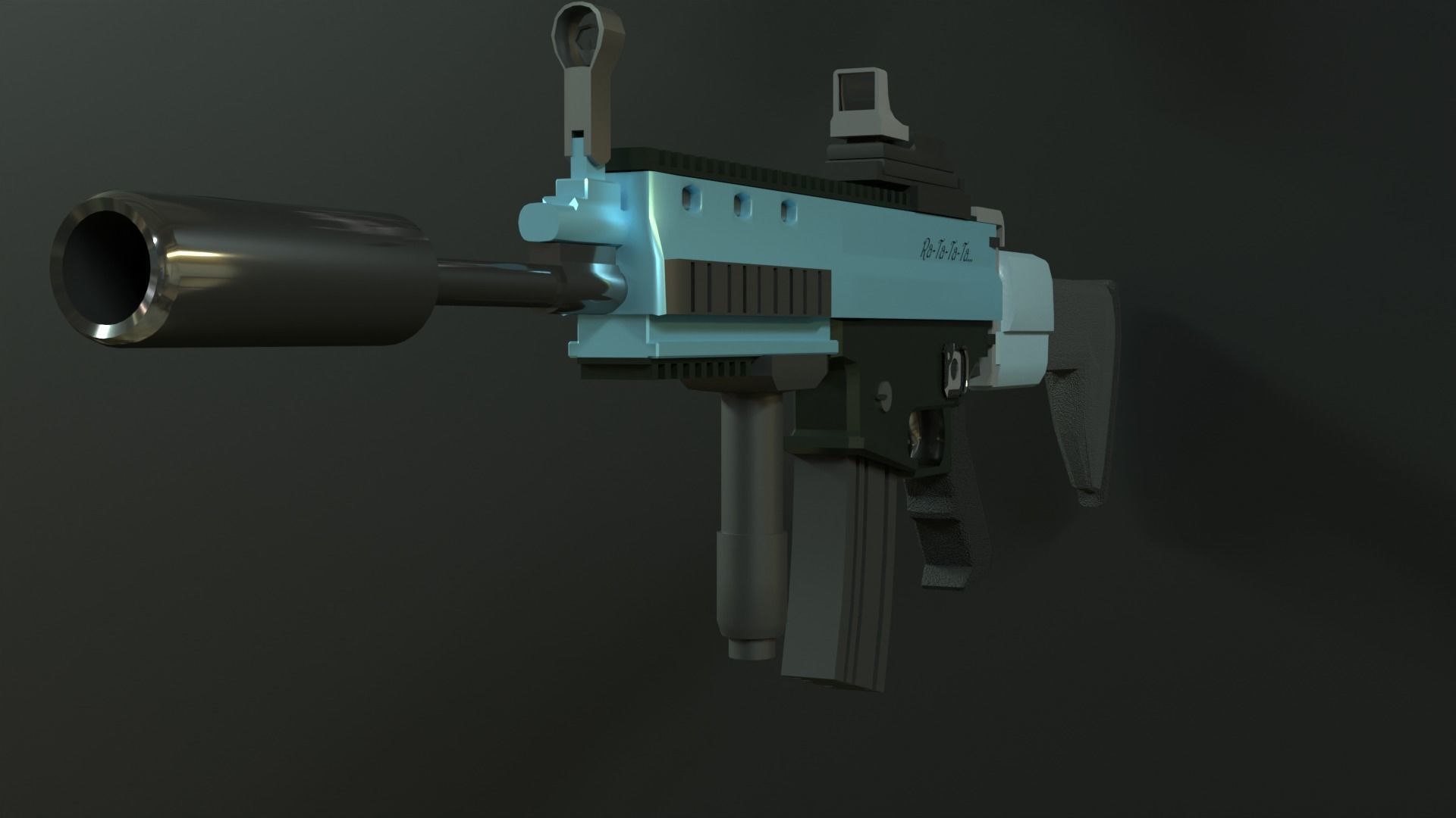 FN SCAR Rifle free 3D model | CGTrader