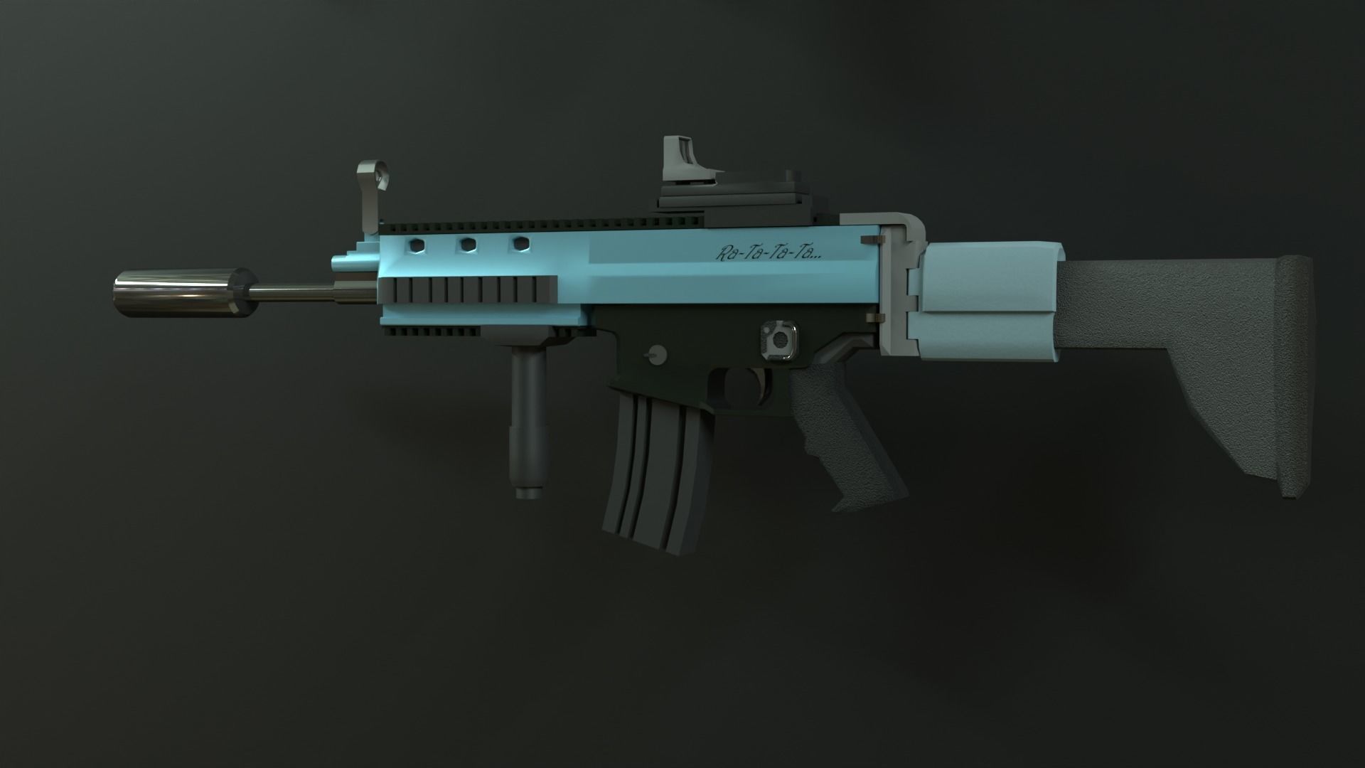 FN SCAR Rifle free 3D model | CGTrader