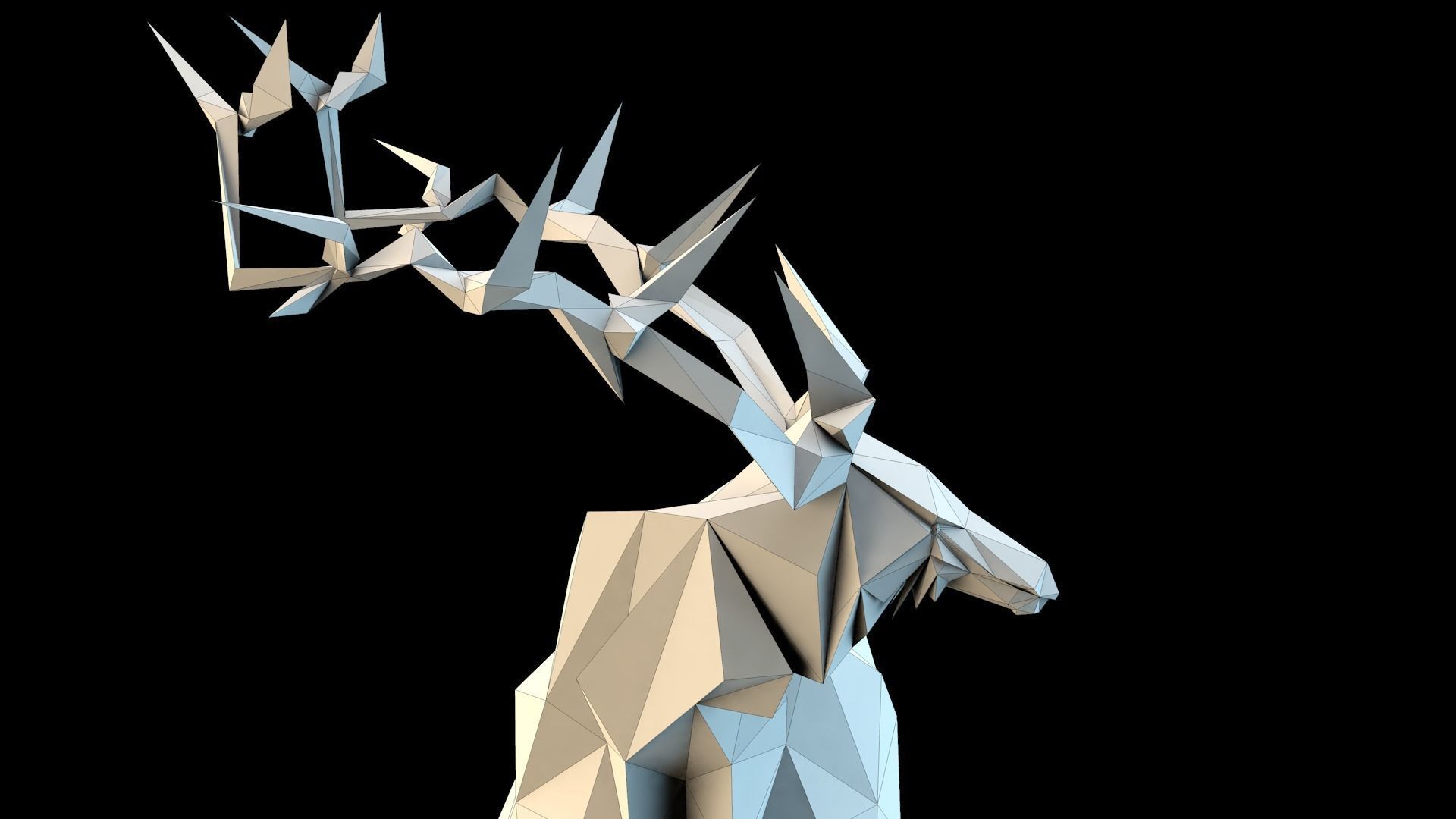 3D model Elk cubism VR / AR / low-poly | CGTrader