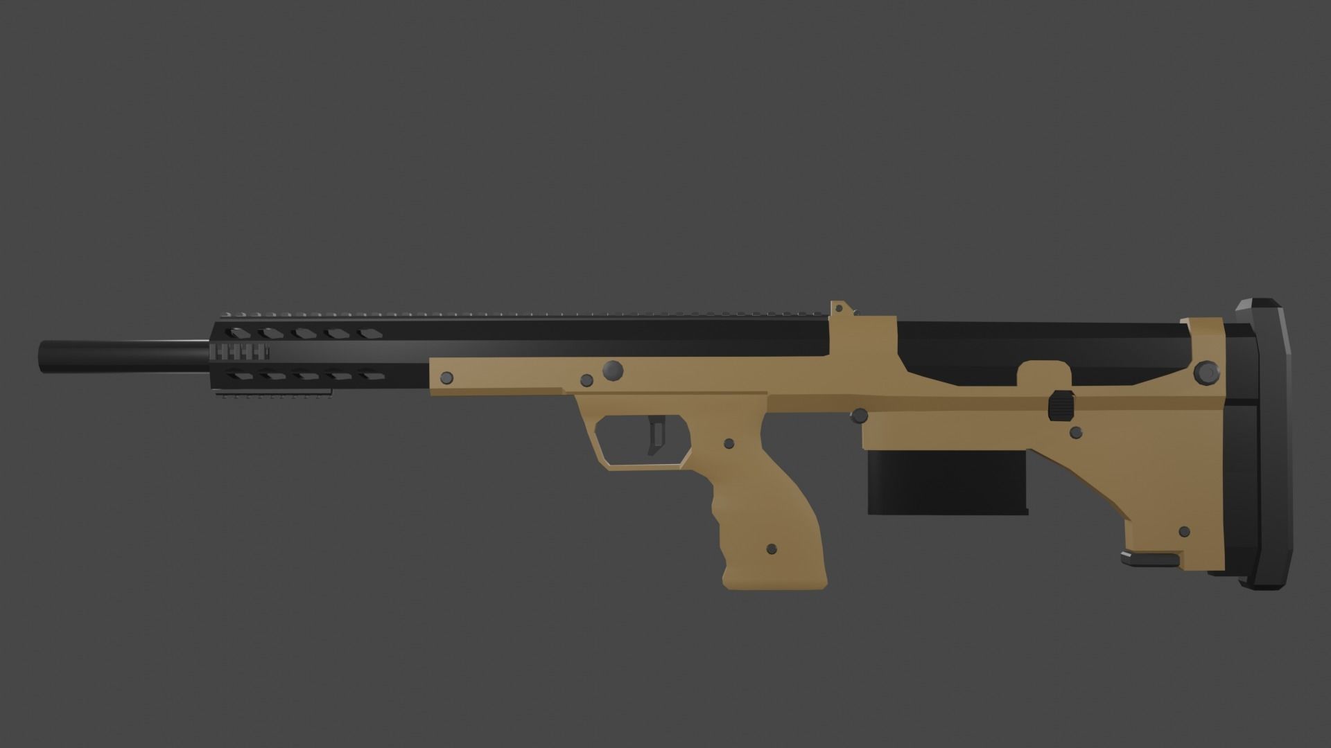 3D model Desert Tech SRS A1 Sniper Rifle VR / AR / low-poly | CGTrader