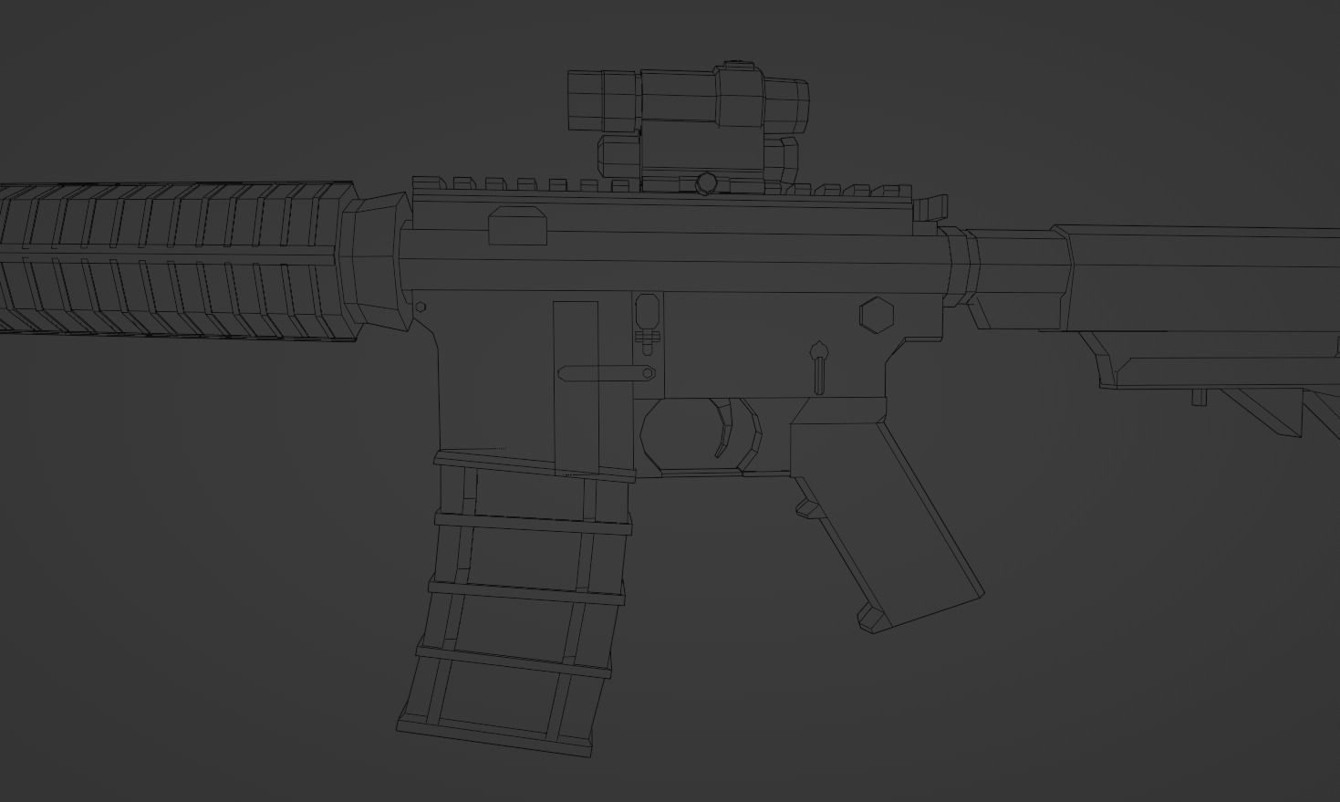 M16A3 rifle free VR / AR / low-poly 3D model | CGTrader