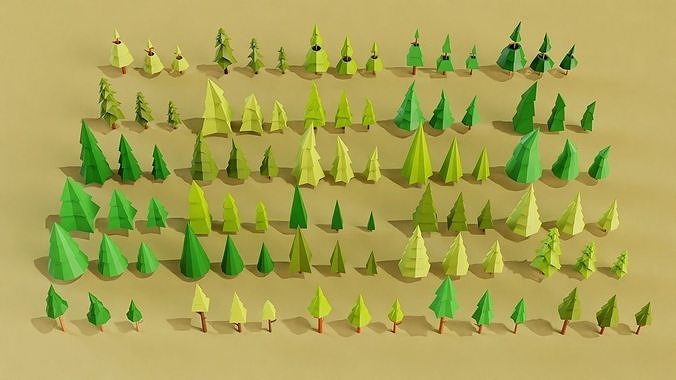 3D model Tree Kitbash VOL02 VR / AR / low-poly | CGTrader