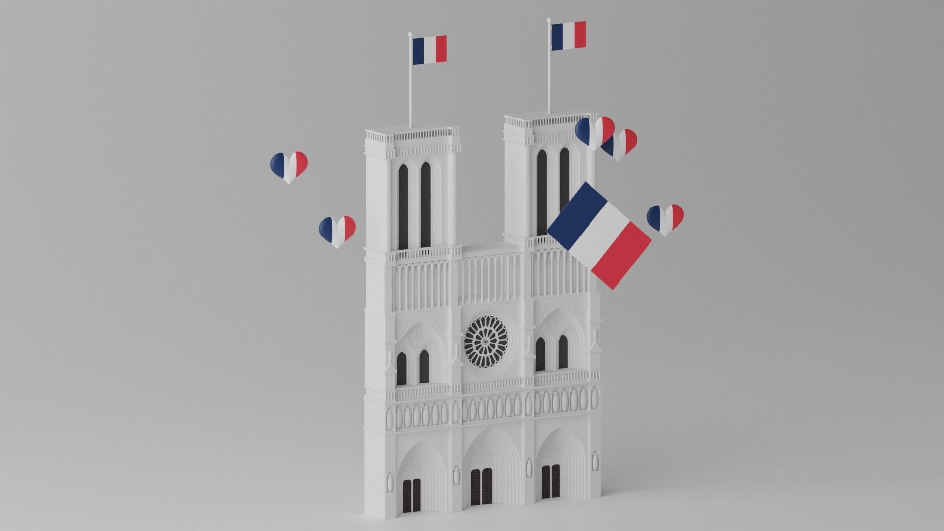 Notre Dame de Paris France Landmark 3D model | CGTrader