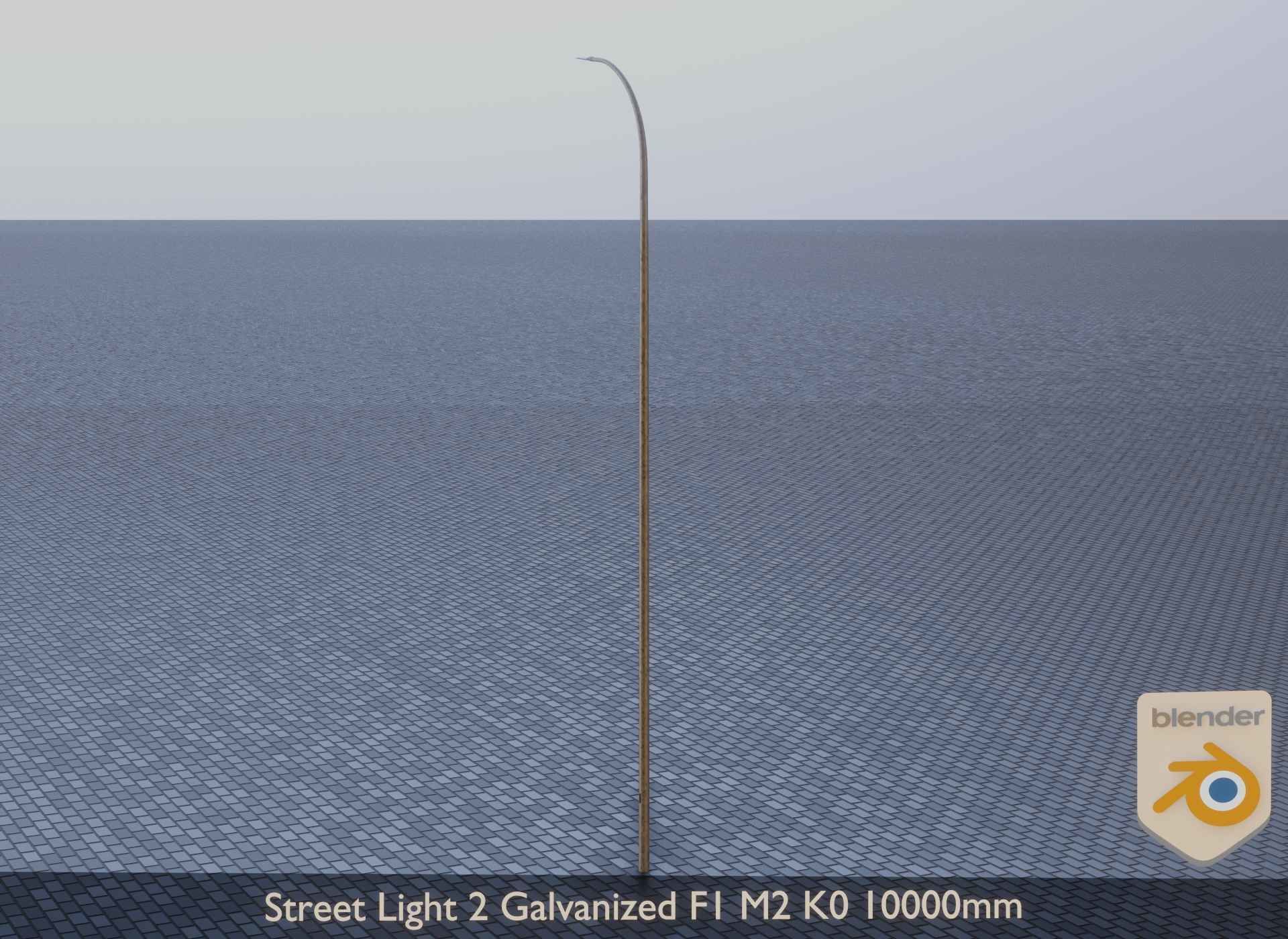 3D model Street Light 2 Galvanized F1 M2 K0 10000mm VR / AR / low-poly | CGTrader
