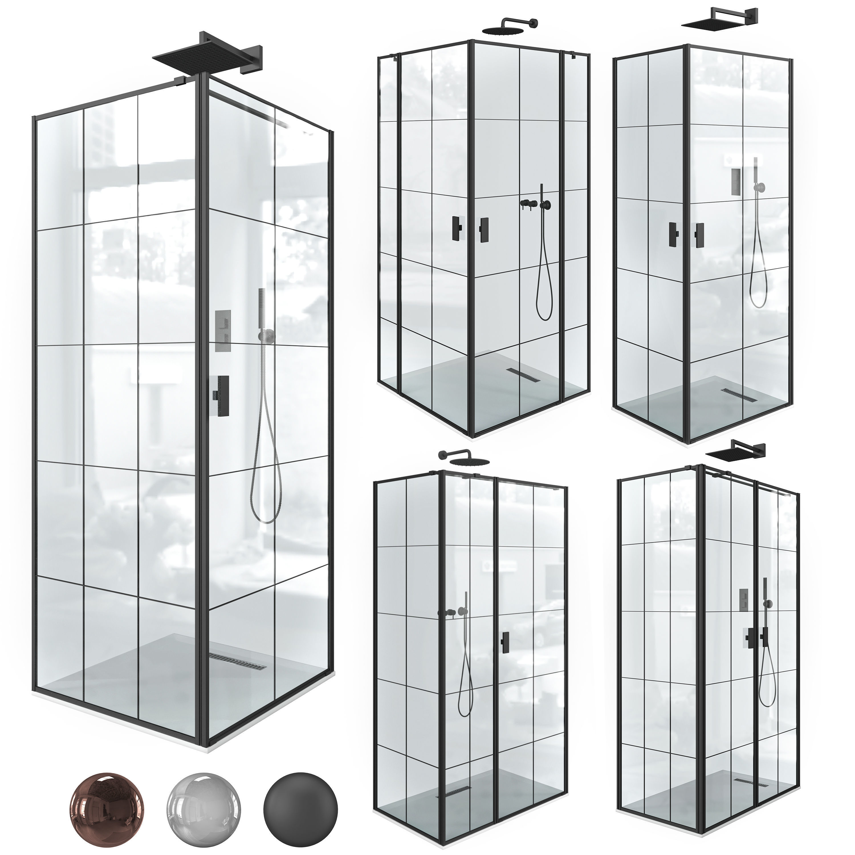 Shower enclosures Radaway vol 2 3D model | CGTrader