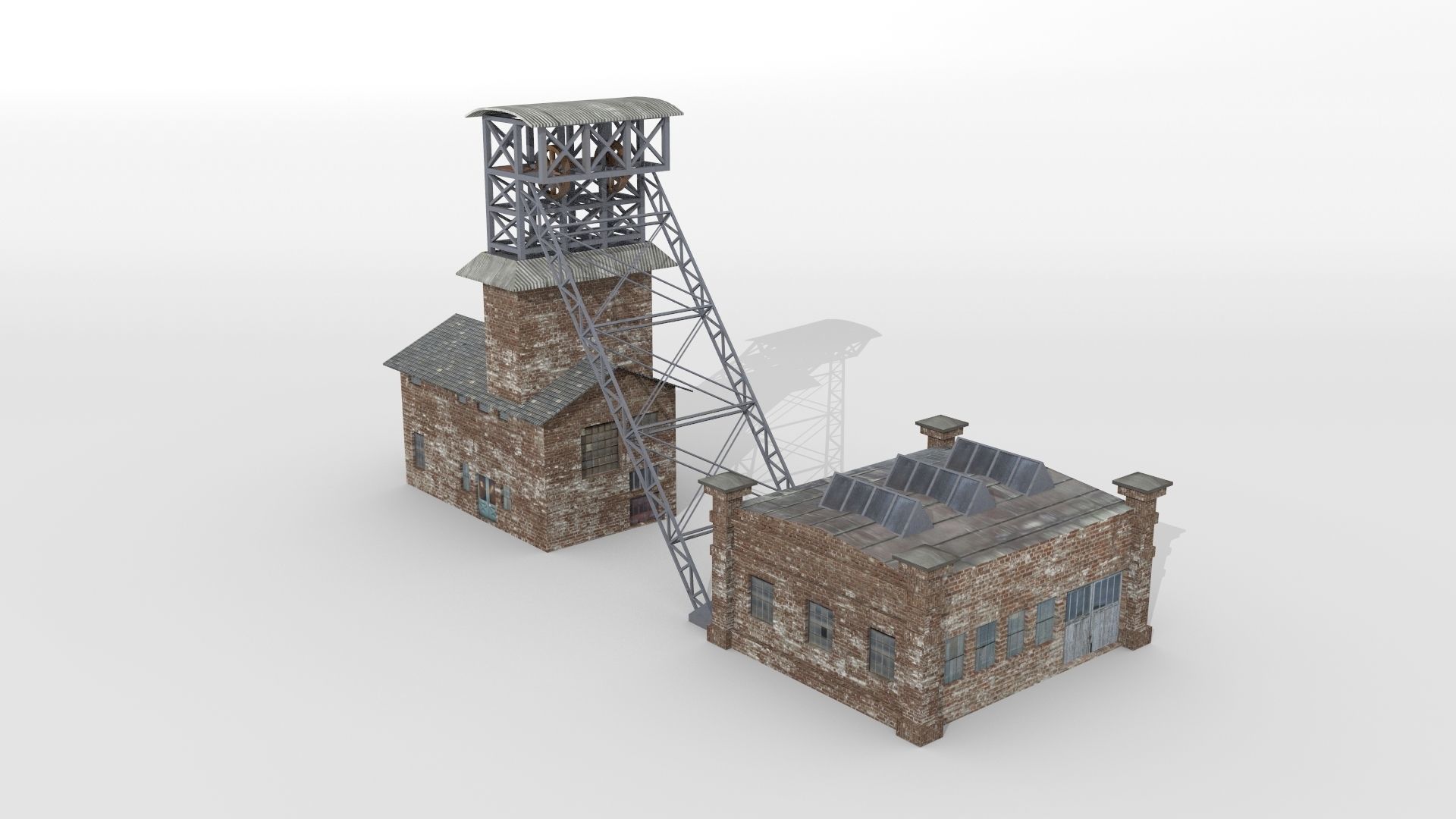 3D model Old coal mine buildings VR / AR / low-poly | CGTrader