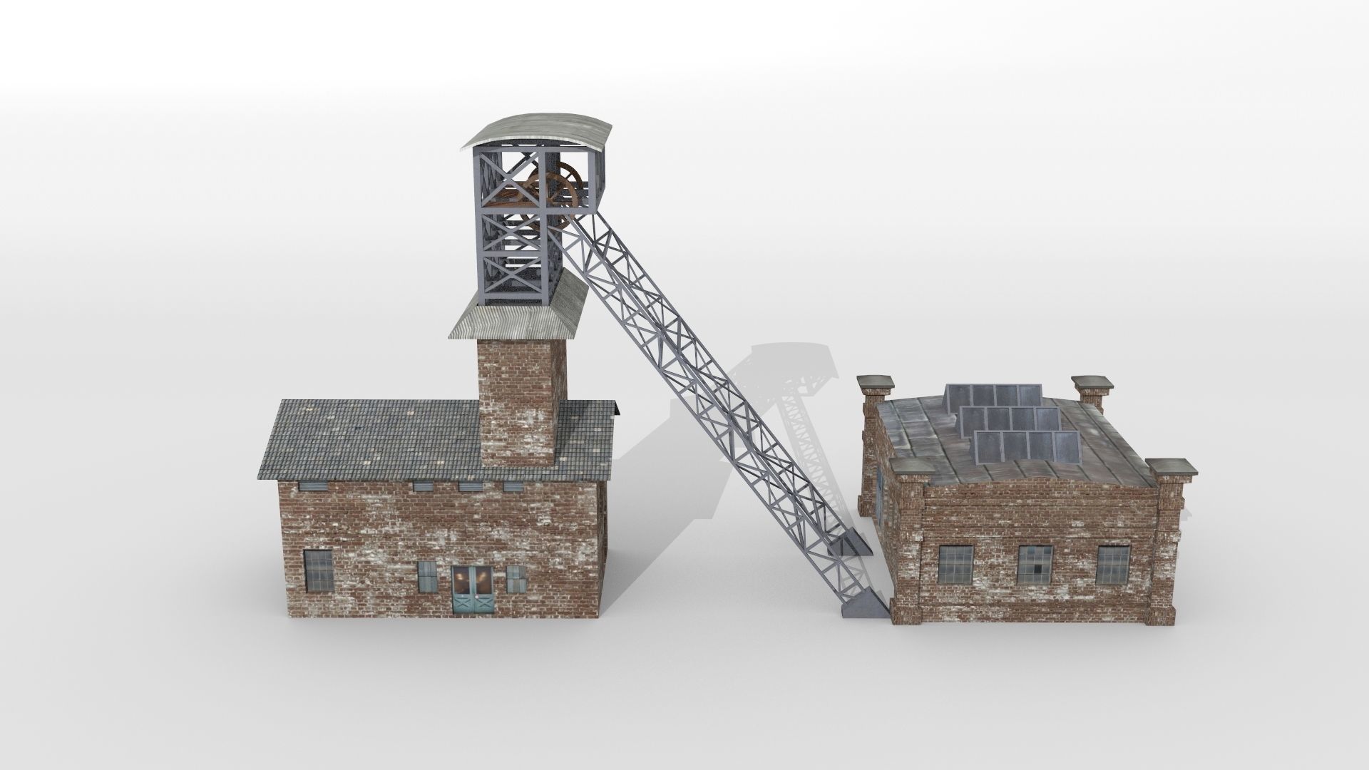 3D model Old coal mine buildings VR / AR / low-poly | CGTrader