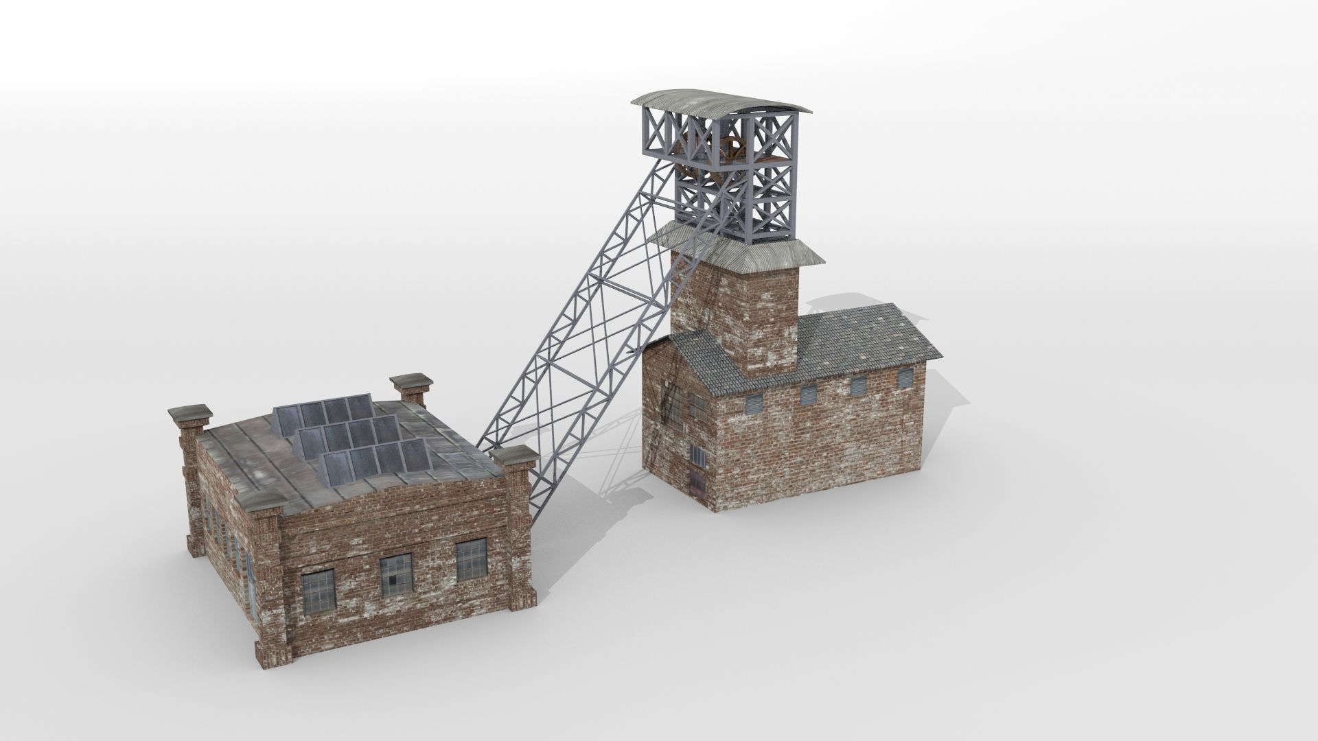 3D model Old coal mine buildings VR / AR / low-poly | CGTrader