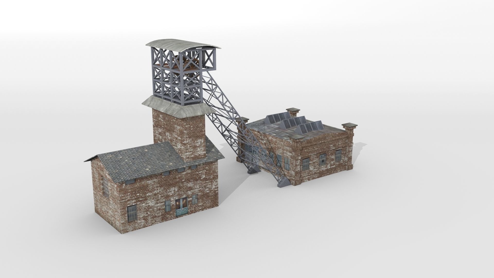 3D model Old coal mine buildings VR / AR / low-poly | CGTrader