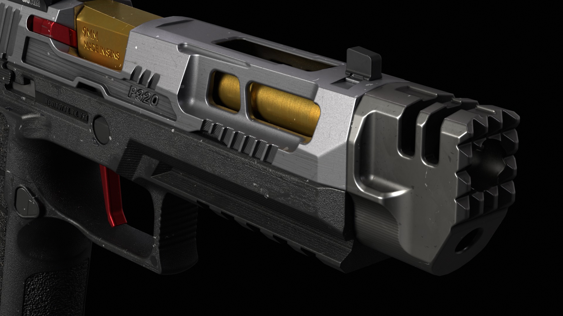 3D model SIG P320 Combat Master Kit VR / AR / low-poly | CGTrader