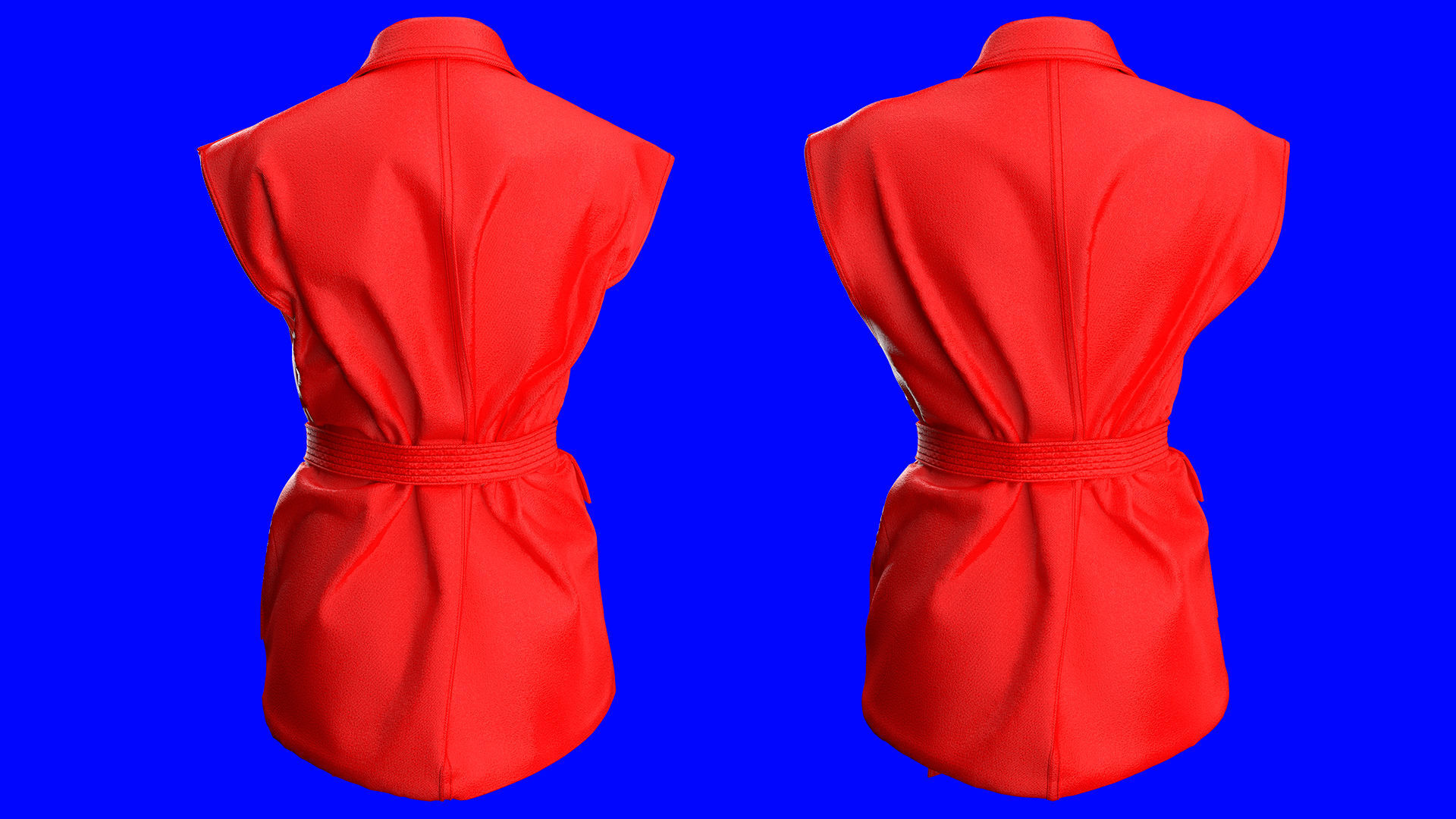 Utility Vest Tied Around Waist Fitted to Gen8 Body Mesh 3D model | CGTrader