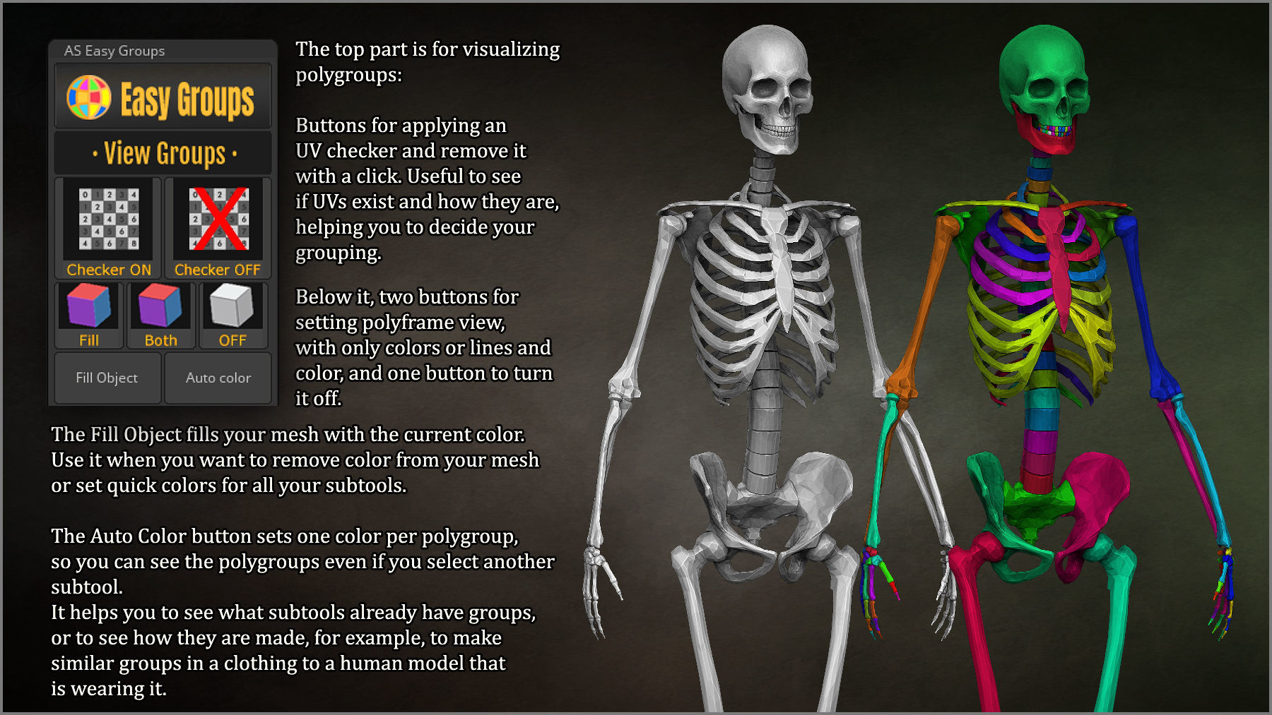 Easy Groups ZBrush Plugin 3D model | CGTrader