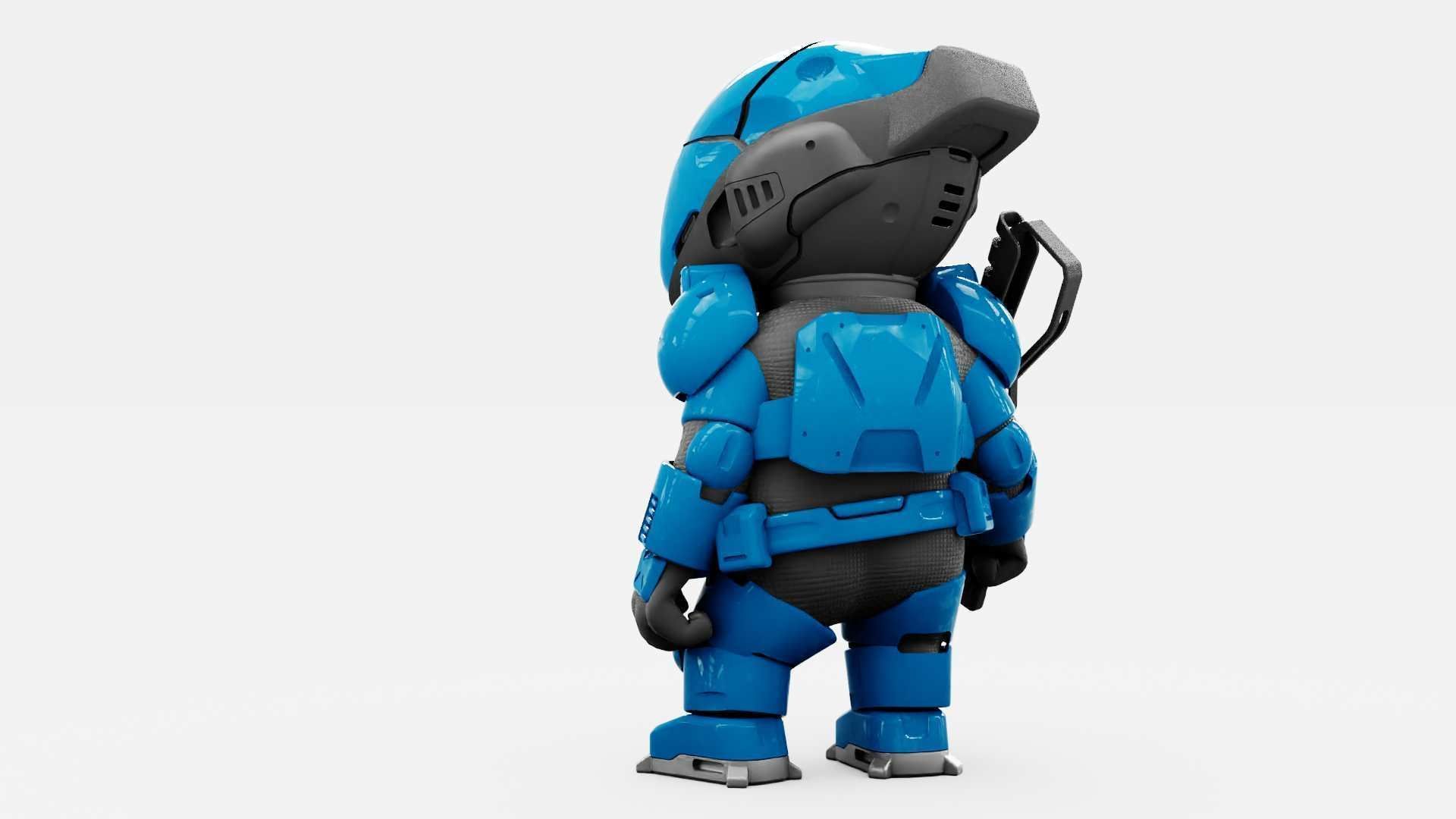 TOON MECHA SOLDIER RIGGED 3D model rigged | CGTrader