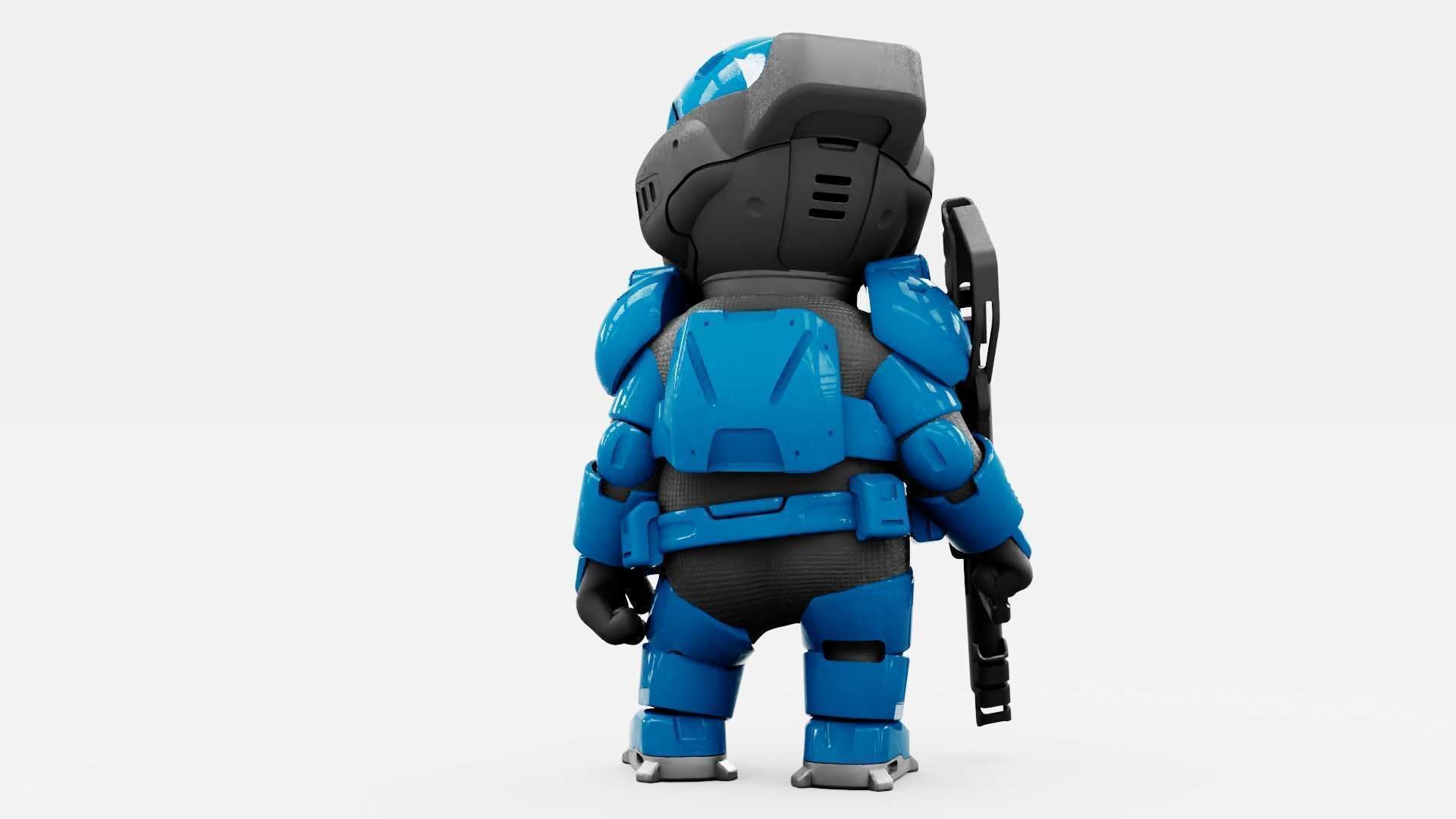 TOON MECHA SOLDIER RIGGED 3D model rigged | CGTrader