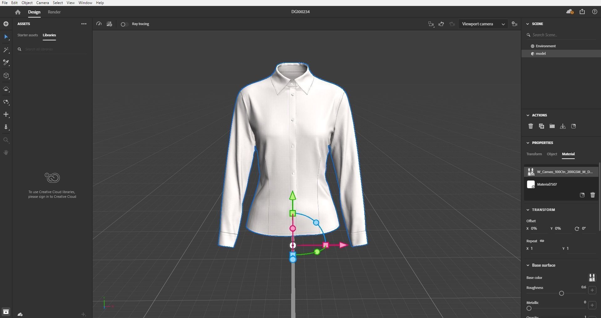 Women Formal Shirt Design 3D model | CGTrader