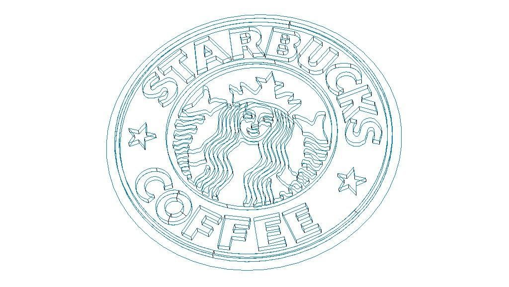 Starbucks Coffee Logo Surface Modeling 3D model | CGTrader