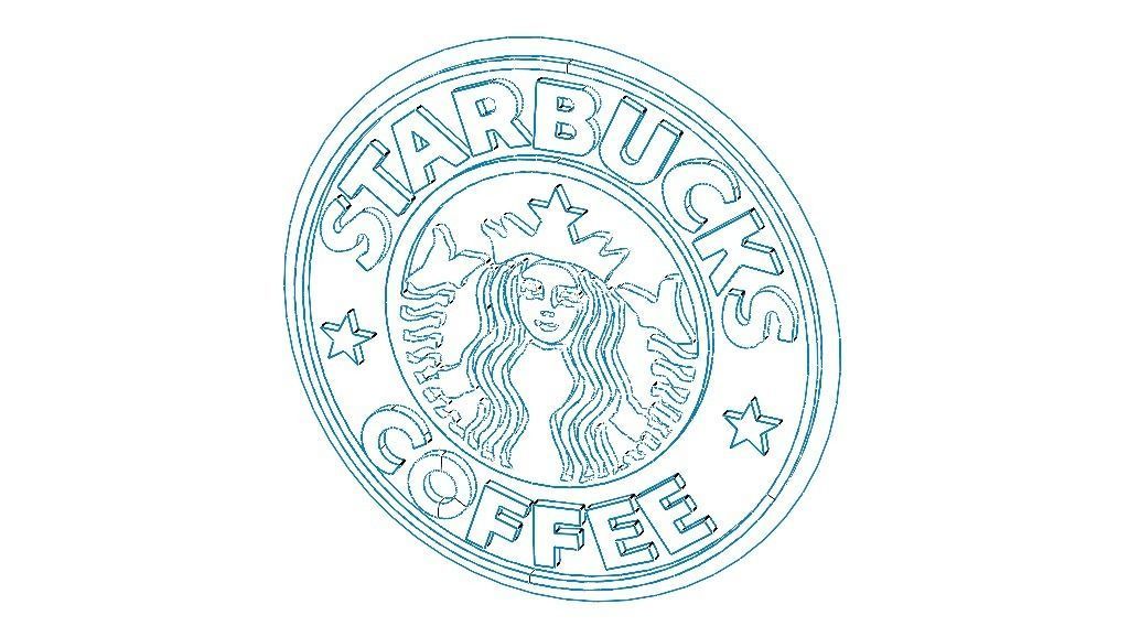 Starbucks Coffee Logo Surface Modeling 3D model | CGTrader