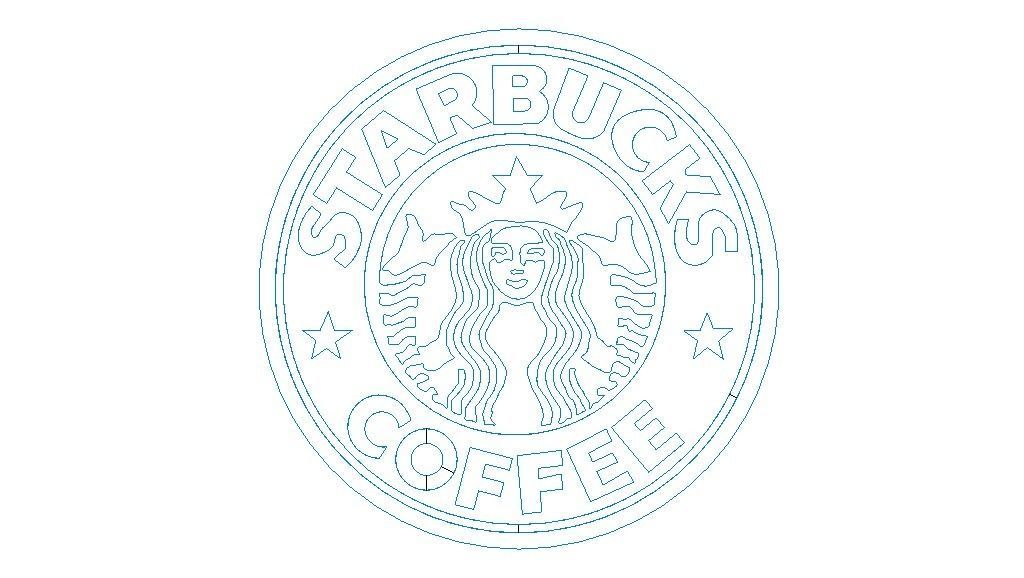 Starbucks Coffee Logo Surface Modeling 3D model | CGTrader