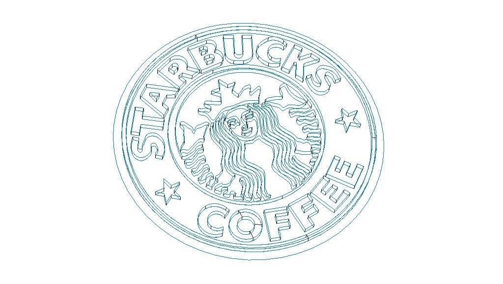 Starbucks Coffee Logo Surface Modeling 3D model | CGTrader