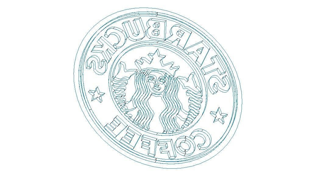Starbucks Coffee Logo Surface Modeling 3D model | CGTrader