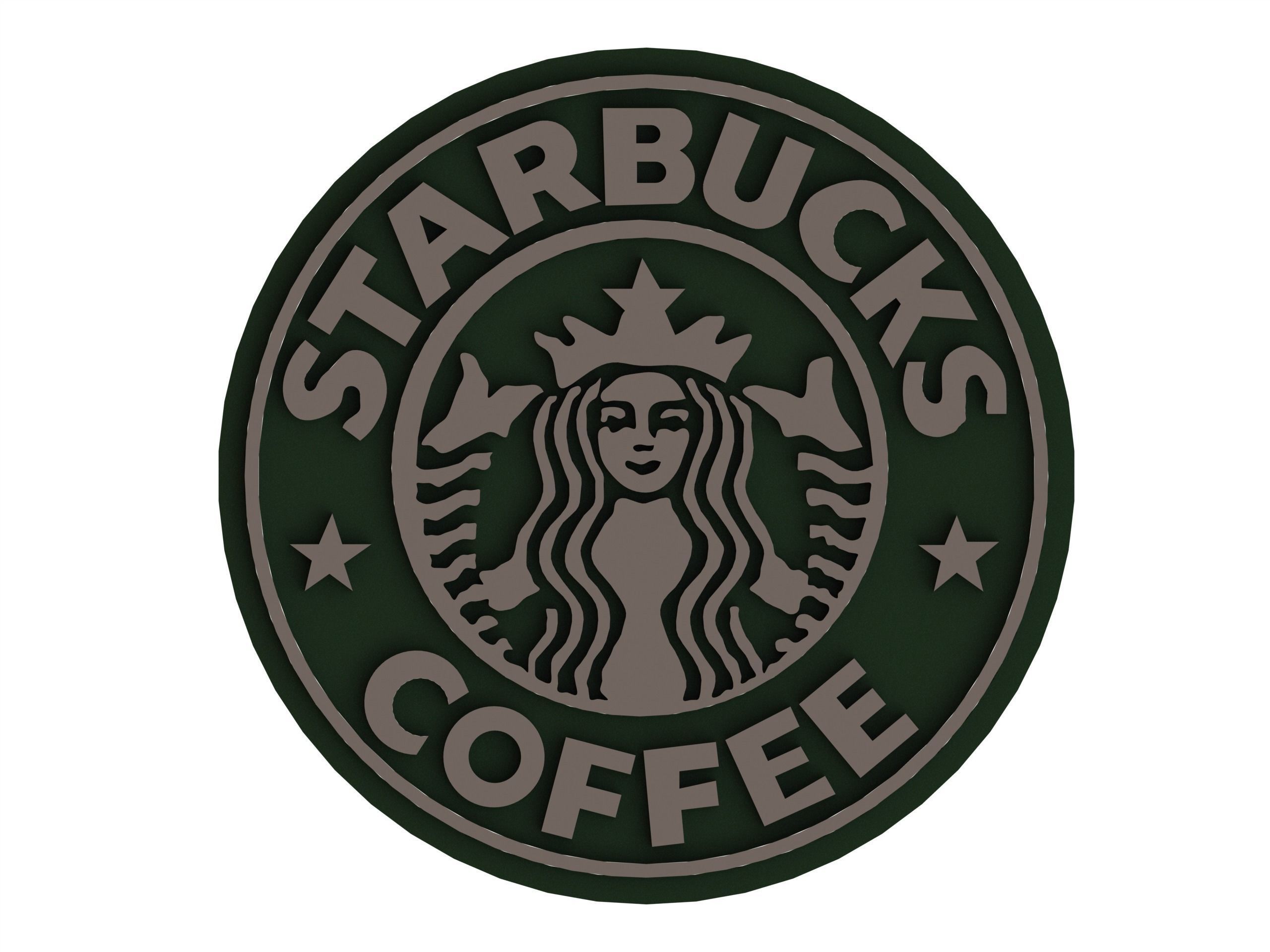 Starbucks Coffee Logo Surface Modeling 3D model | CGTrader