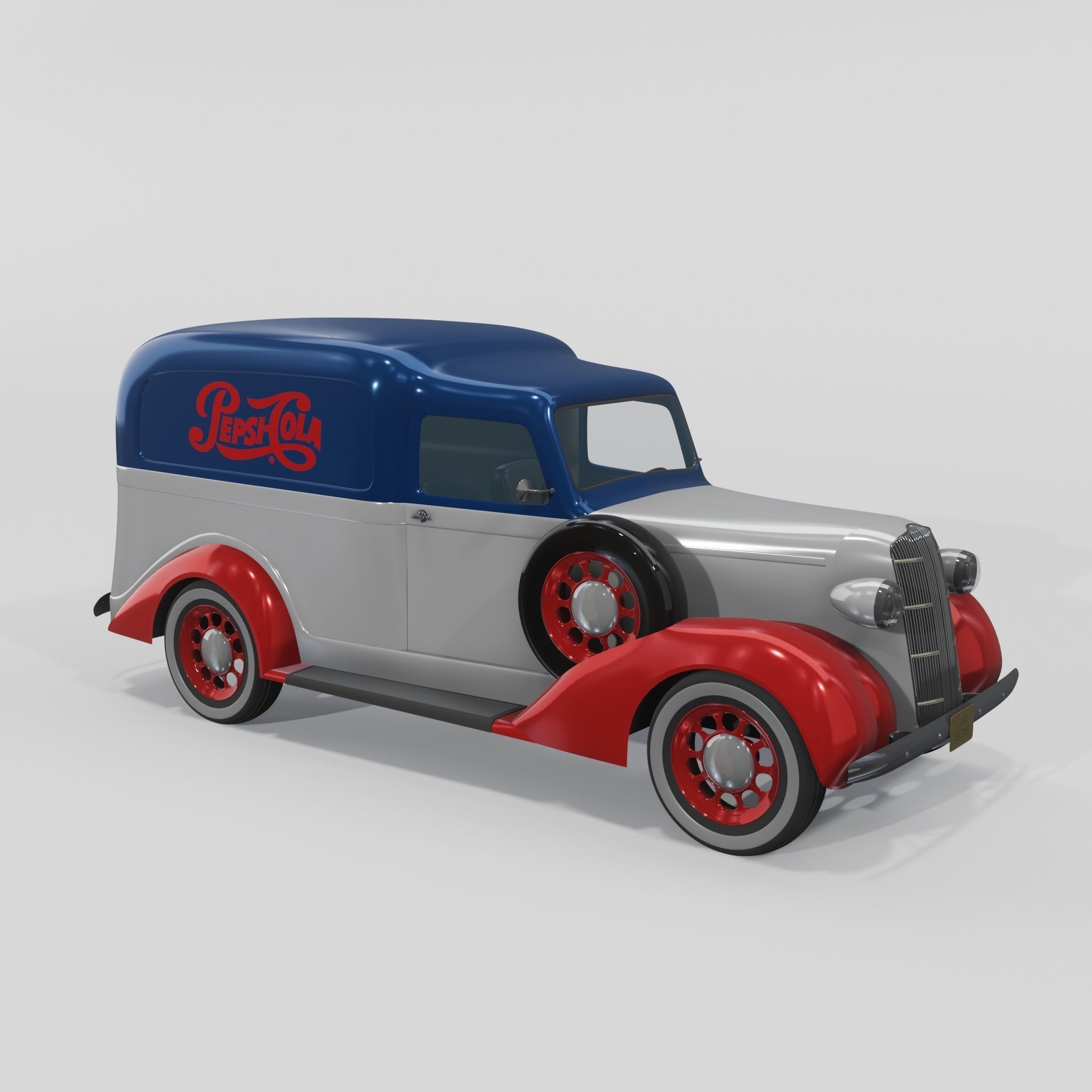 Dodge 1936 Retro Pepsi-Cola model 3D model | CGTrader