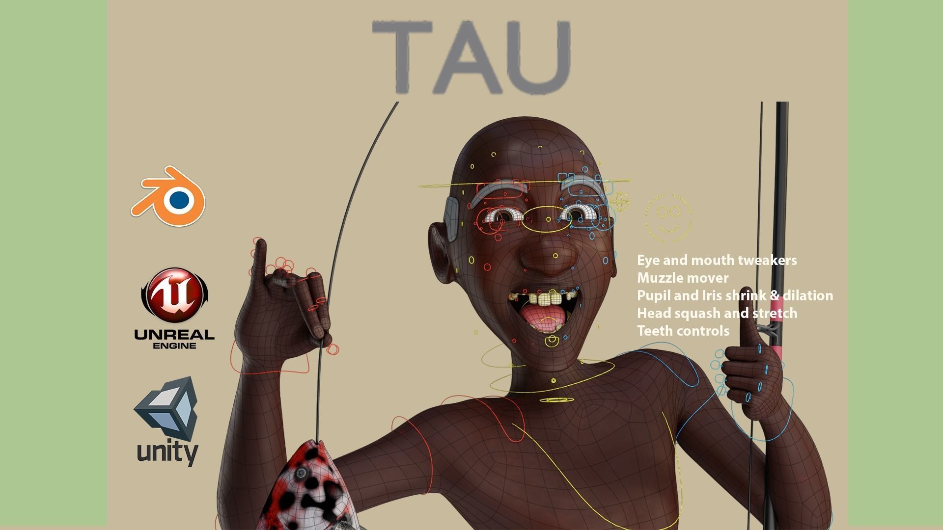 3D model TAU RIG BLENDER VERSION VR / AR / low-poly | CGTrader