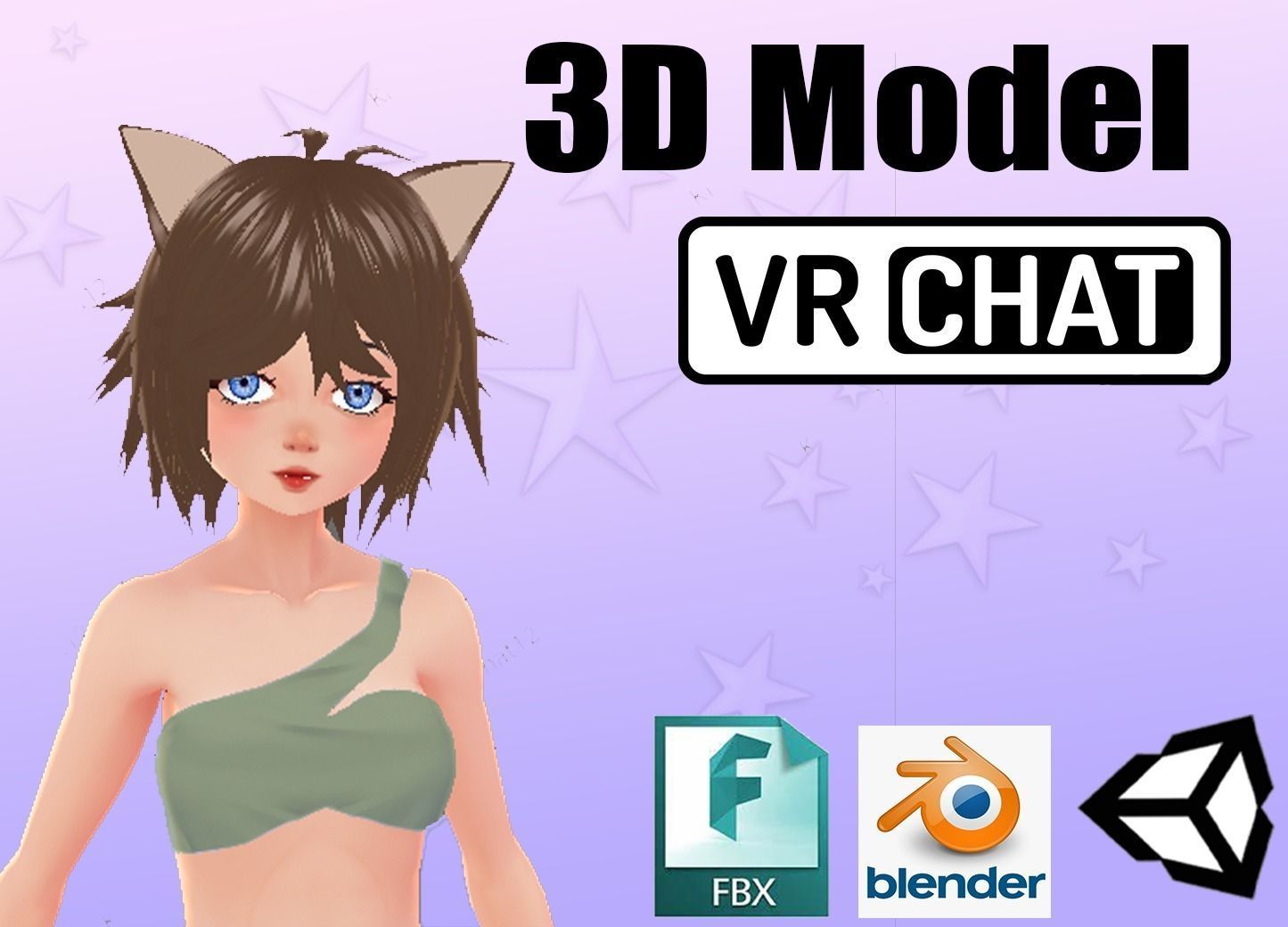 3D model 3d model for vtuber also for vrchat VR / AR / low-poly | CGTrader