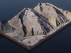Desert Terrain Model- Endless Adventures mountain in middle o... free ...