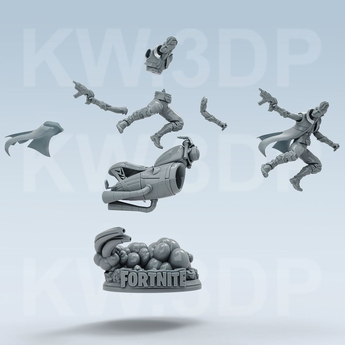 Fortnite 2 action figure 3D model 3D printable | CGTrader