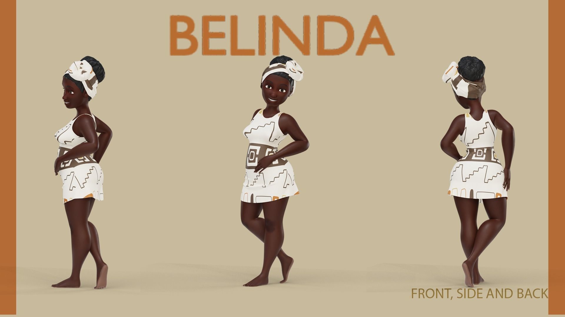 3D model BELINDA RIG BLENDER VERSION VR / AR / low-poly | CGTrader