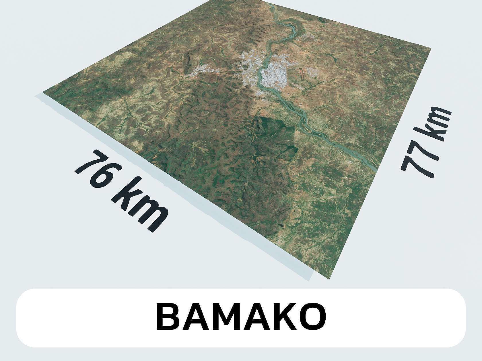 Bamako Mali City Landscape 3D Model 3D model | CGTrader