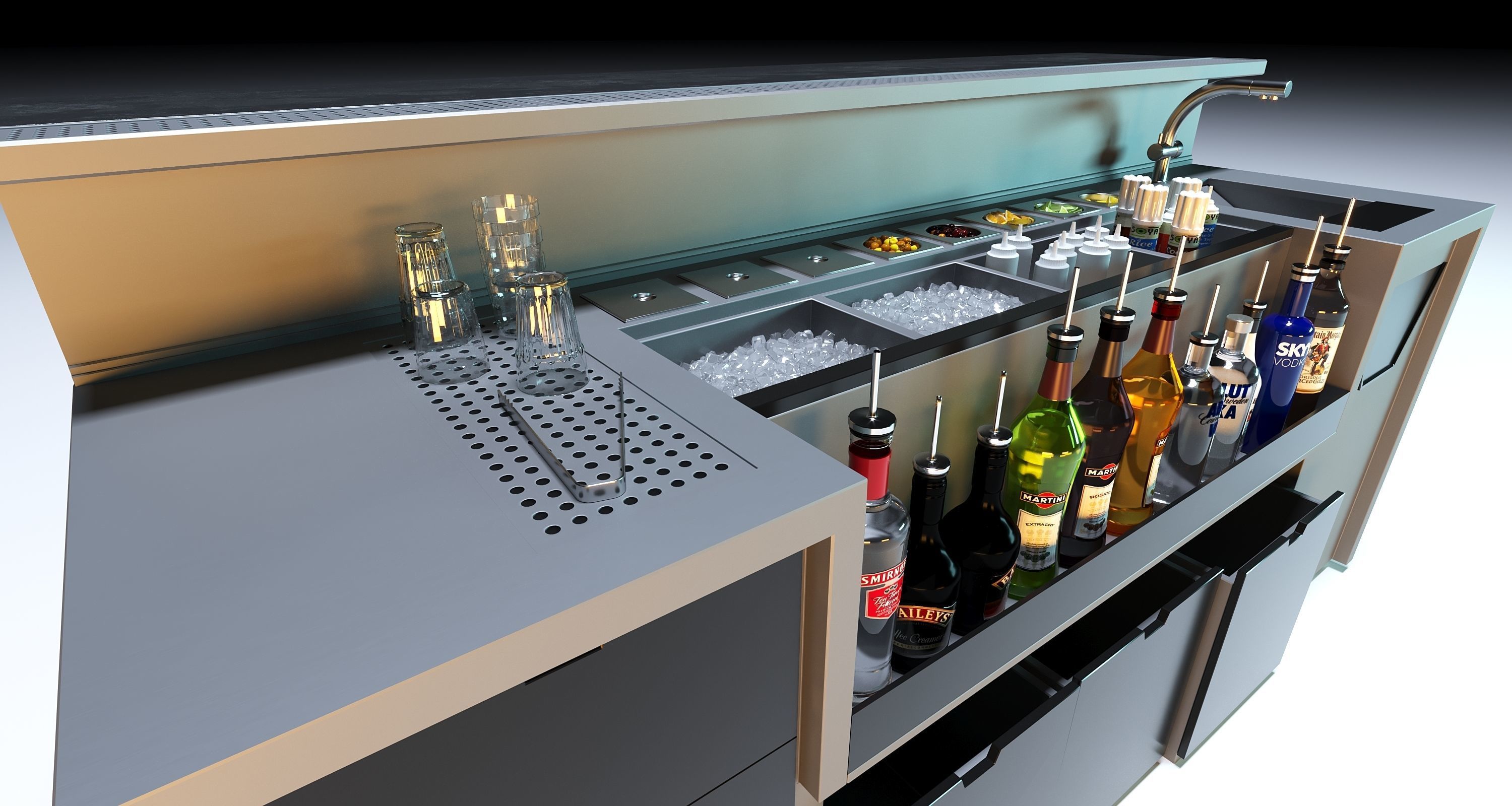 Bar station 3D model | CGTrader
