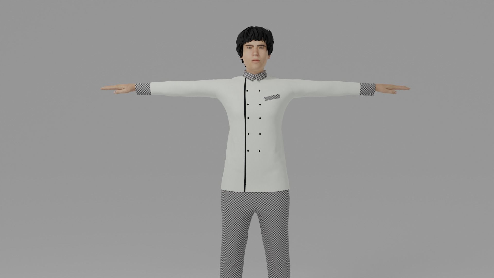 3D model Chef Man VR / AR / low-poly | CGTrader