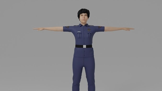 3D model Police Man VR / AR / low-poly | CGTrader