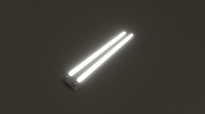 3D model Fluorescent Strip Light VR / AR / low-poly | CGTrader