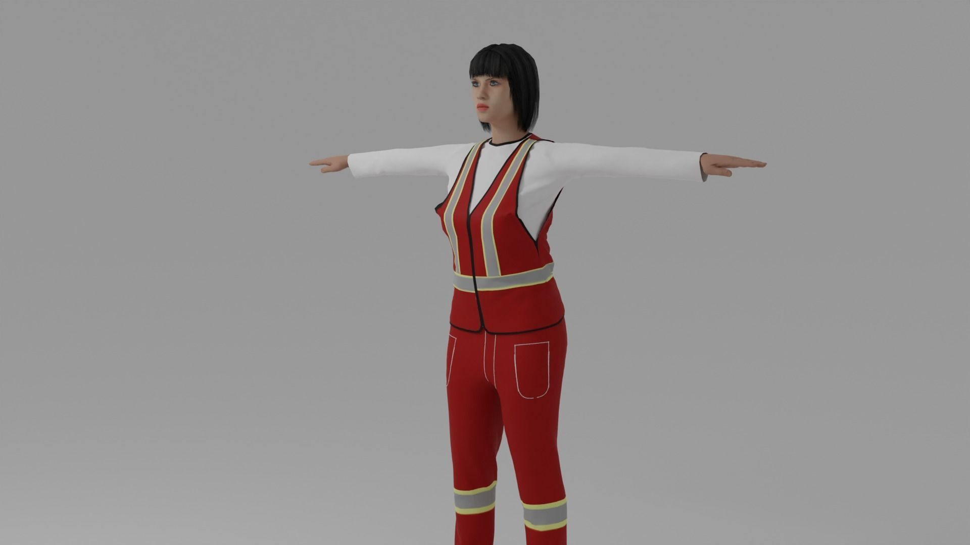3D model Worker Woman VR / AR / low-poly | CGTrader