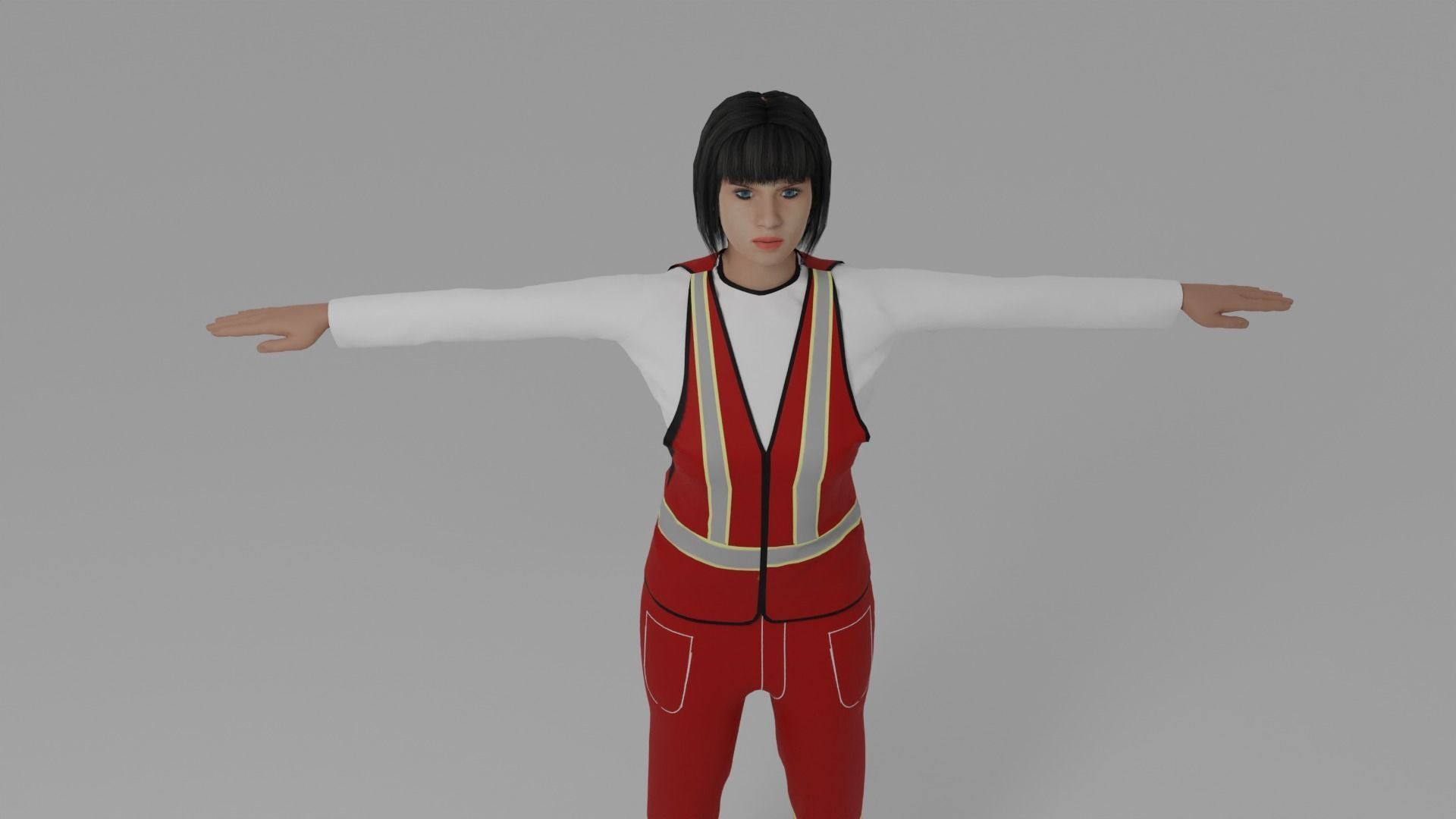 3D model Worker Woman VR / AR / low-poly | CGTrader