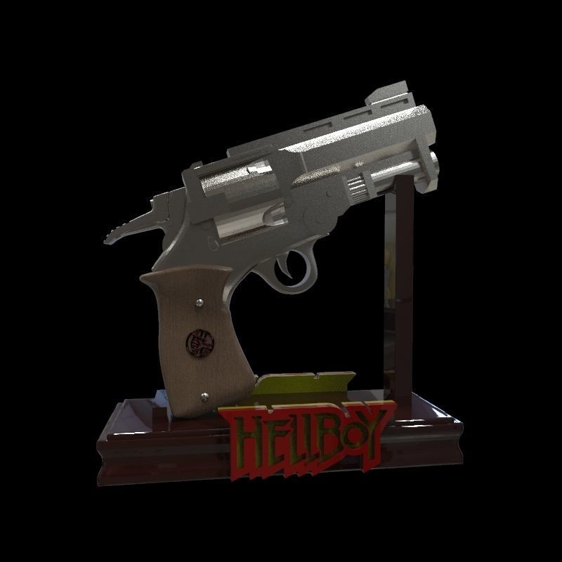 Hellboy gun 3D model 3D printable | CGTrader