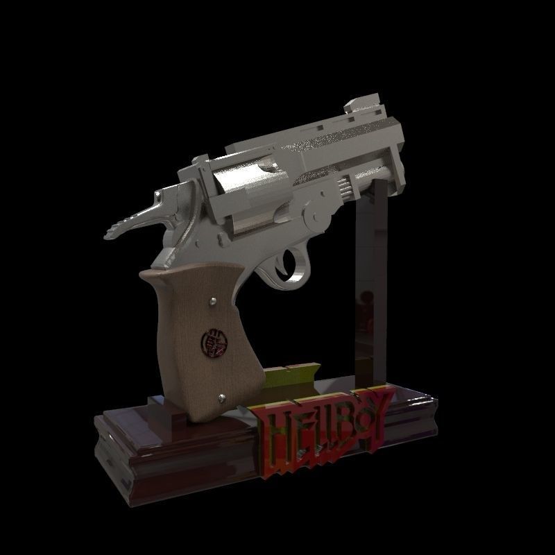 Hellboy gun 3D model 3D printable | CGTrader