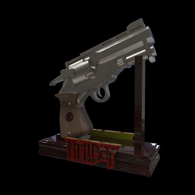 Hellboy gun 3D model 3D printable | CGTrader
